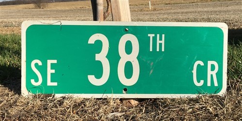 SE 38th CR Street Sign, 9x24 Vintage Green Road Sign, Metal Road Sign ...