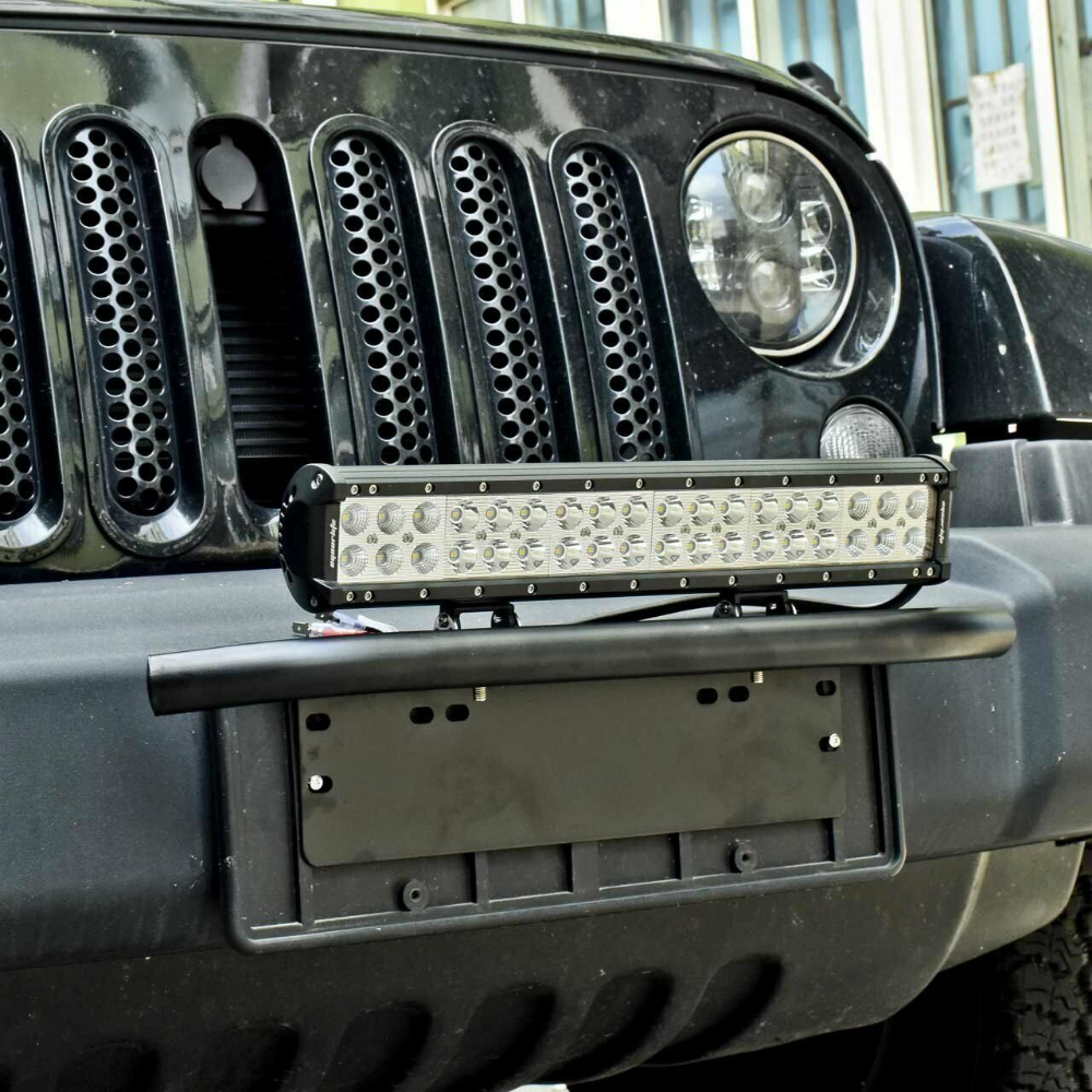 Universal Bull Bar Front License Bumper Mount Bracket SUV Light Holder ...