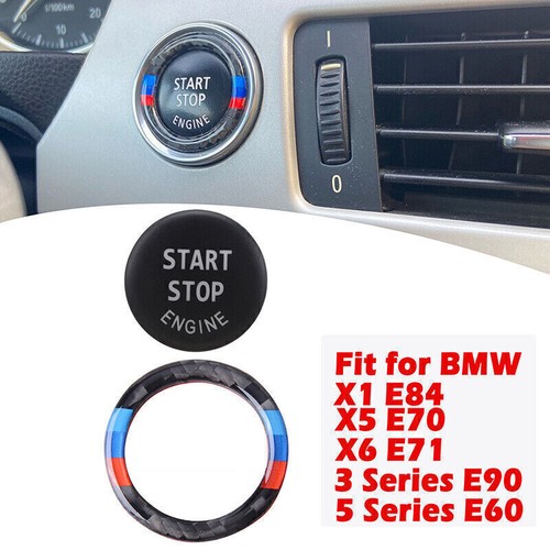 Black Engine Start Stop Push Button Replace Cover For BMW 3 5 Series ...