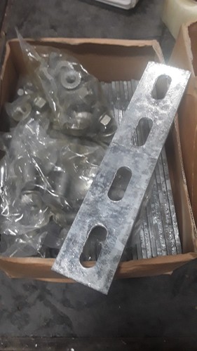 Qty 20 Strut Unistrut 4 Hole flat plate connector joining fitting 8AWG ...