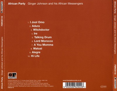 GINGER JOHNSON & HIS AFRICAN MESSENGERS AFRICAN PARTY NEW CD ...