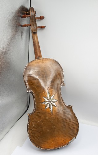 Antique German Abalone Star Inlay Fancy 4/4 Violin w/ Kramer Greiz Bow ...