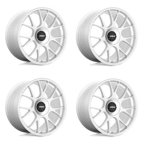 Set 4 Rotiform R902 Tuf 20x9 5x112 Gloss Silver Wheels 20" 25mm Rims ...