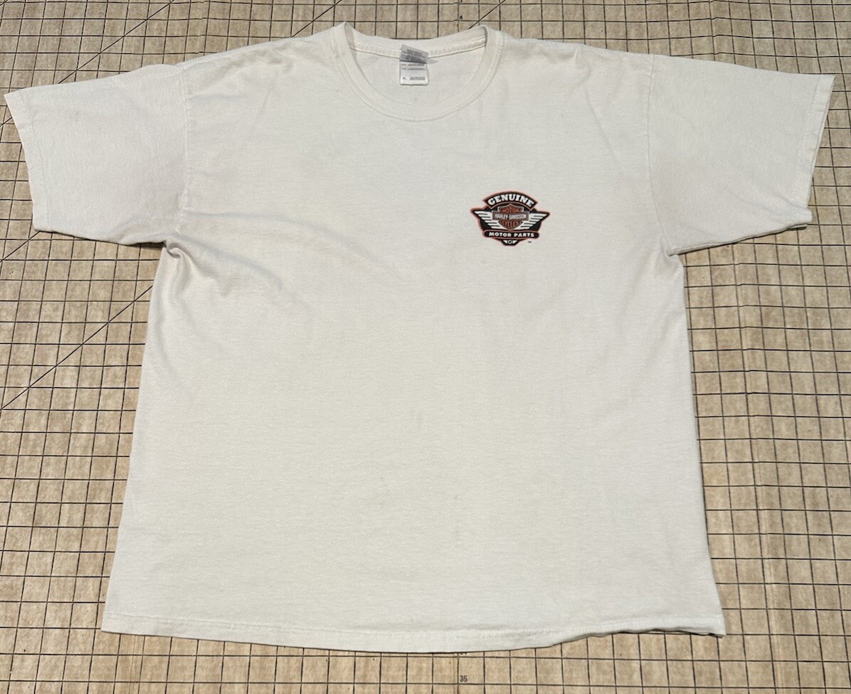 Vintage Harley Davidson Mens White T-Shirt Chattahooc… - Gem