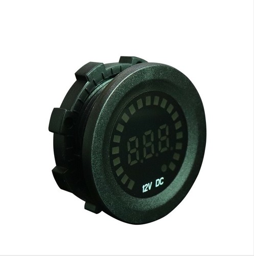 Panel Mount Digital Volt Meter, Blue LED DVM w/Graphic Display, 12 VDC ...