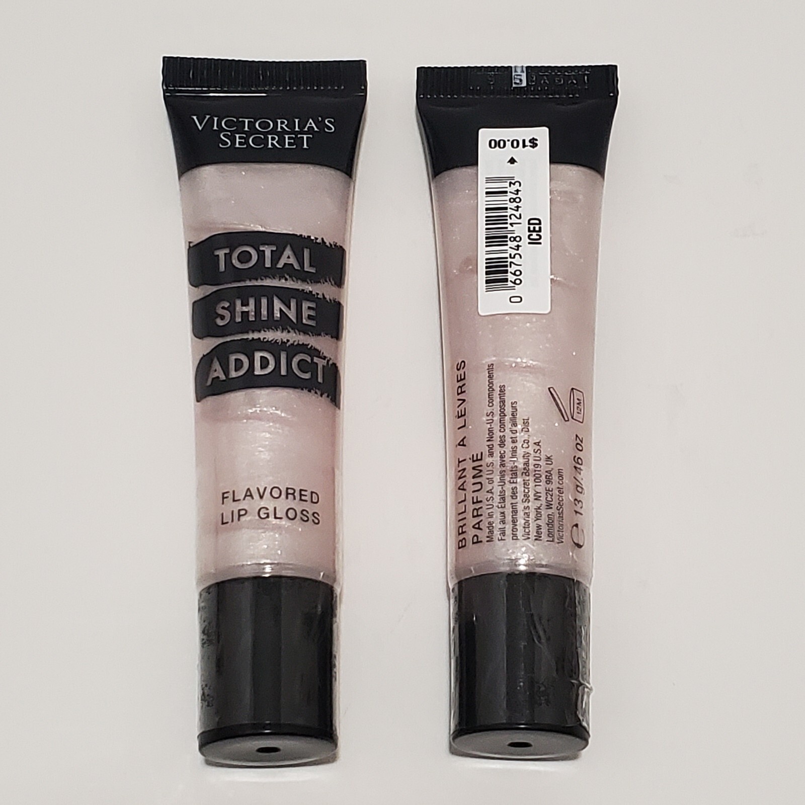 Lot of 2 Victoria's Secret ICED Total Shine Addict Flavored Lip Gloss ...