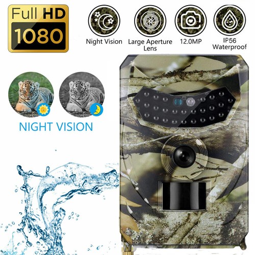 Hunting Trail Camera 12MP 1080P Wildlife Cam Timer Motion Detection ...