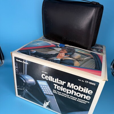 Vintage 1980s Radio Shack Tandy CT-201 17-1005 Cellular Mobile Car ...