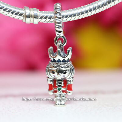 Authentic Pandora Festive Nutcracker 2022 Silver 792331C01 Dangle Charm ...