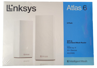 Linksys Atlas 6 Dual-Band AX3000 Wi-Fi 6 Mesh System - White 2-Pack ...