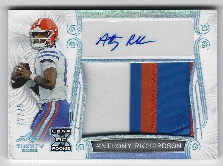 Anthony Richardson 2023 Leaf Trinity Rookie RC Patch Autograph RPA ...