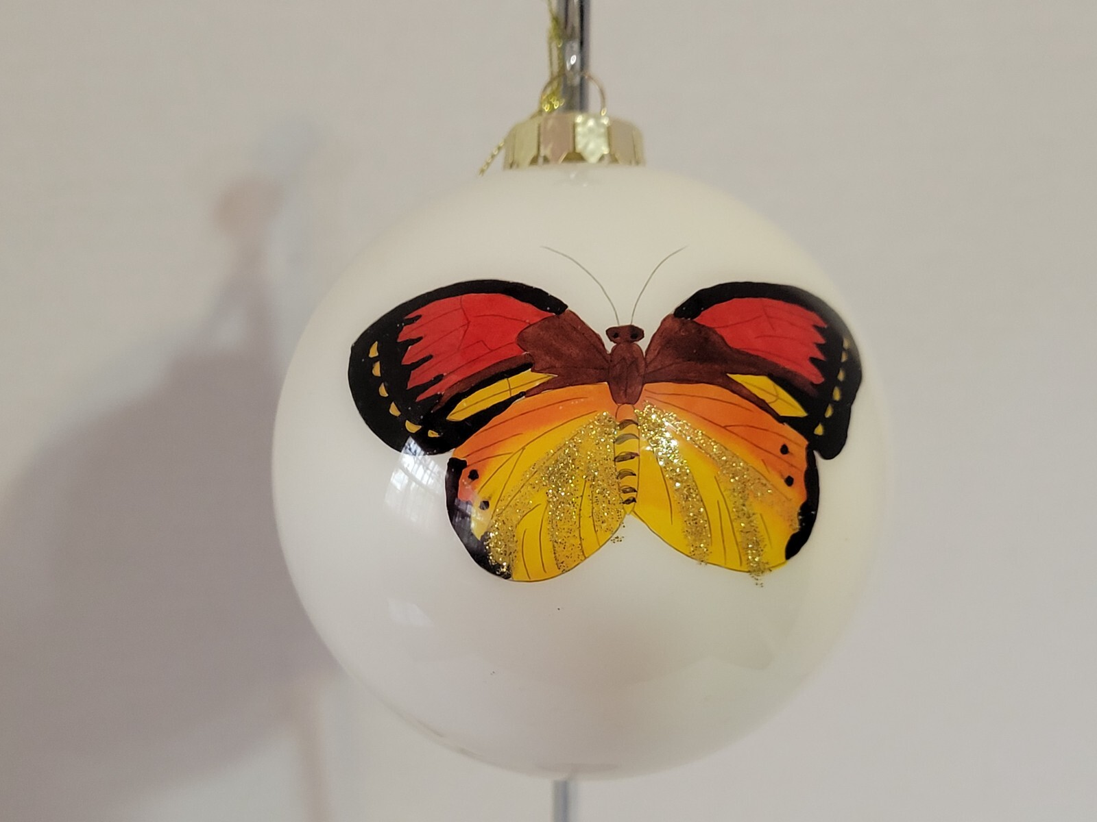 Paper Destiny Glass Christmas Ornaments by Papyrus Butterflies - Lot of ...