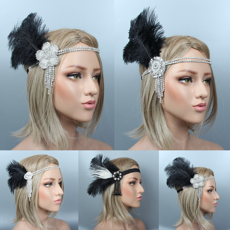 1920s Hairstyles With Feather Headbands