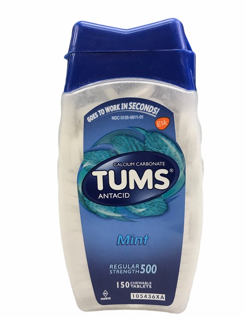 TUMS Regular Strength Antacid Chewable Tablets MINT 500 MG 150 Ct for ...