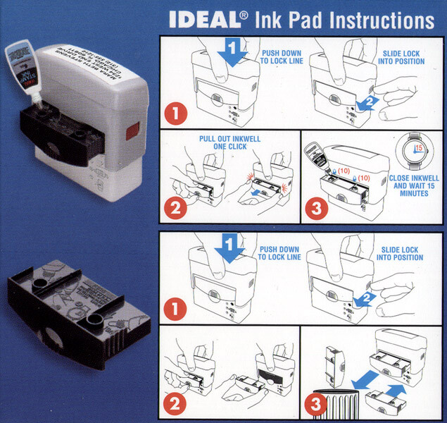 Ideal 100 Replacement Ink Pad R100 Black Ink | eBay