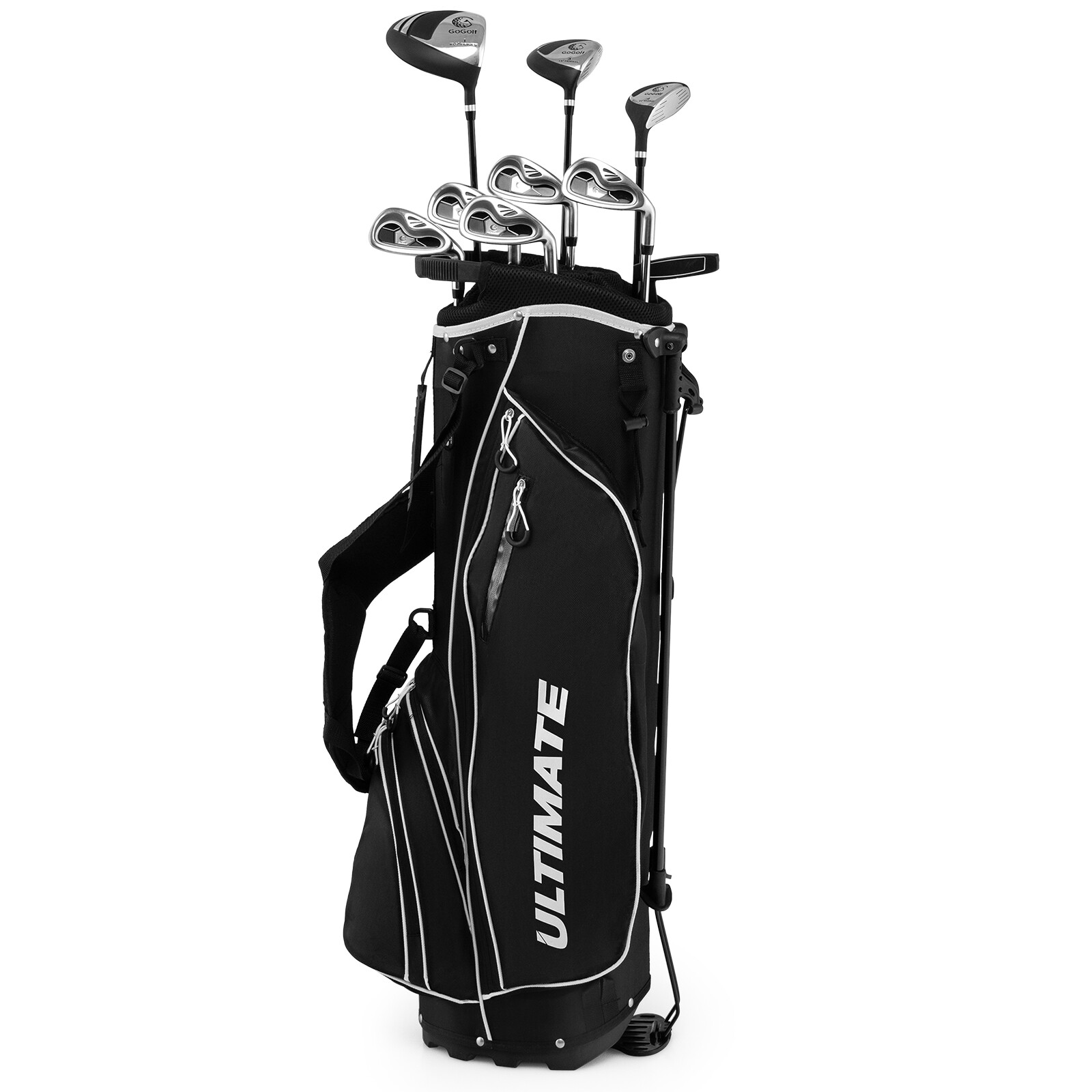 Men's Complete Golf Clubs Package Set 10 Pieces Includes Alloy Driver ...