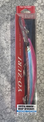 Yo Zuri Crystal Minnow Deep Diver Pink Back | eBay