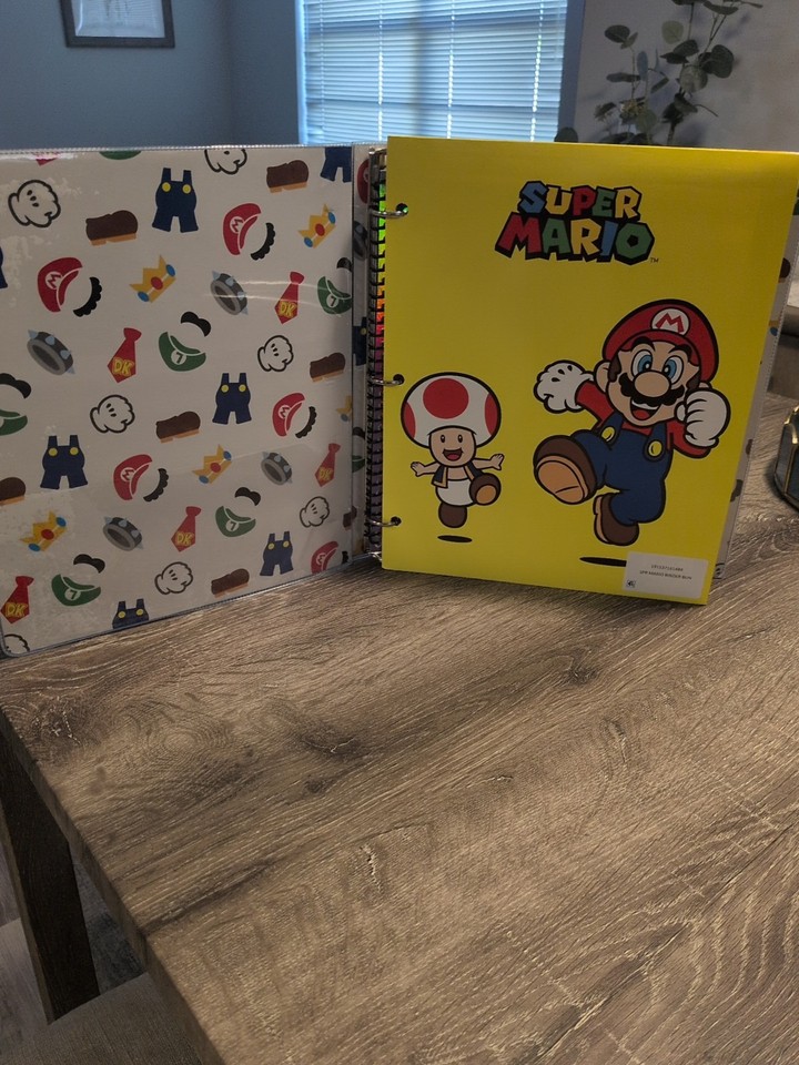 Super Mario Binder Bundle Folder Composition Notebook Brand New | eBay