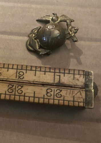 VINTAGE USMC MARINE EGA Pattern 1892 P1908 Brass Pin EAGLE GLOBE ANCHOR ...