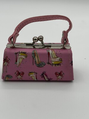 Mini Purse By Tic.Tok,Pink/High Heels, 3.75". Holds Lipstick, Change ...