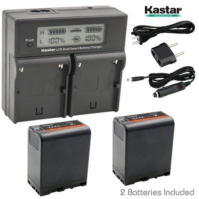 LCD Dual Charger & 2 Battery for Sony BP-U66 PMW-EX3 PMW-EX3R PMW-EX160 ...