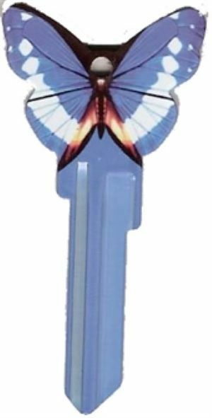 Butterfly Shaped House Key Blank - Blue Butterfly - Keys - Locks ...
