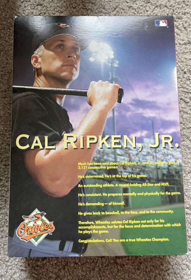 Cal Ripken Jr. Wheaties Cereal Box New Sealed Collectible Orioles With ...