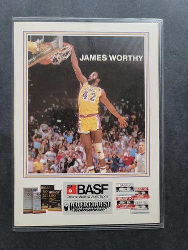 1984 BASF James Worthy #42 5X7 Rookie Basketball Card 🔥 Lakers | eBay