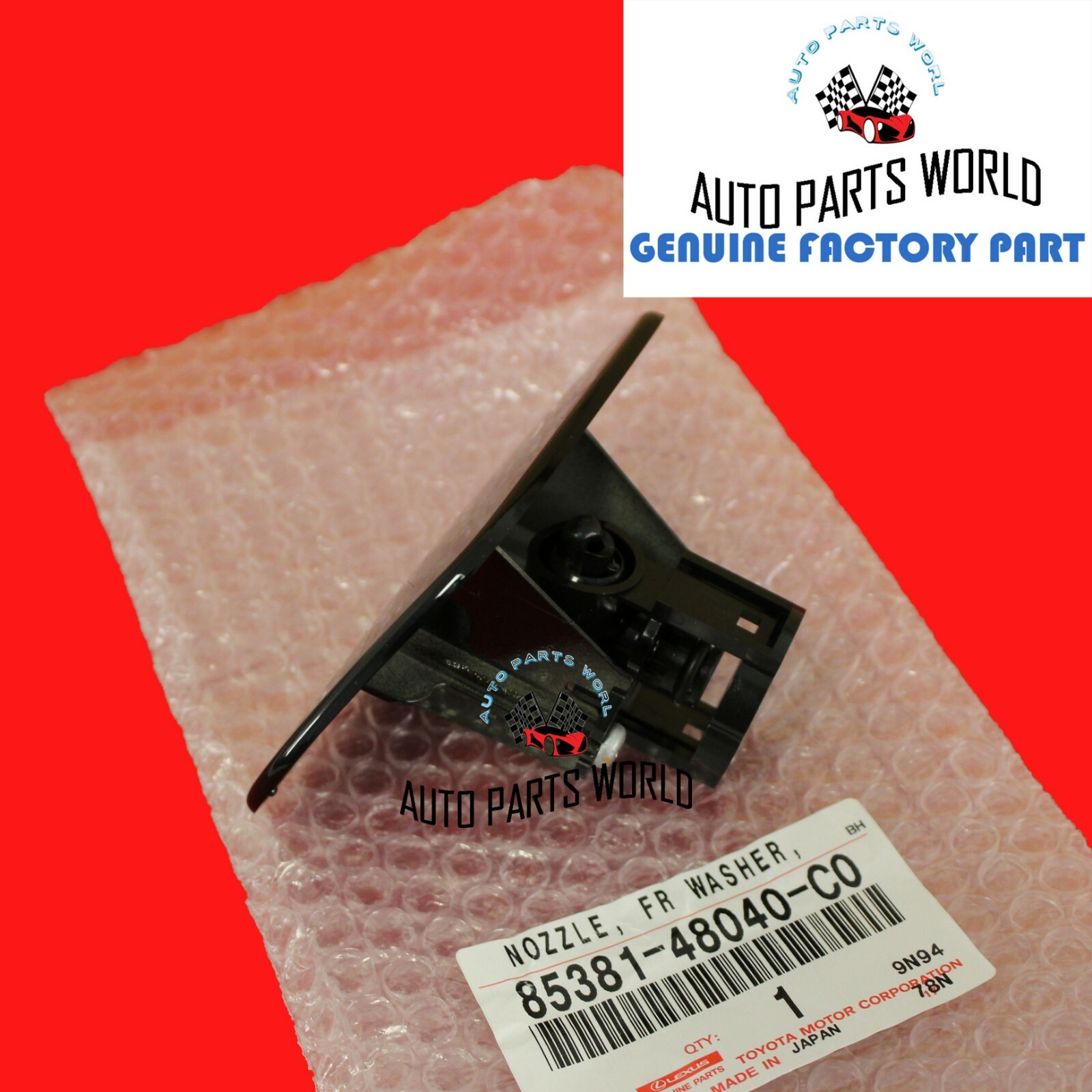 GENUINE OEM LEXUS RX330 RX350 BLACK RIGHT HEADLIGHT WASHER NOZZLE 85381 ...