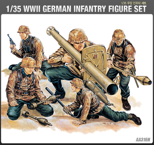 Academy 1/35 WW2 World War 2 German Infantry Figure Set Plastic Scale ...