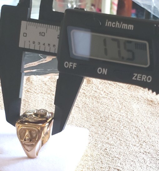 Vintage Estate 14K Yellow Gold and Diamond Masonic Shriner Ring *see ...