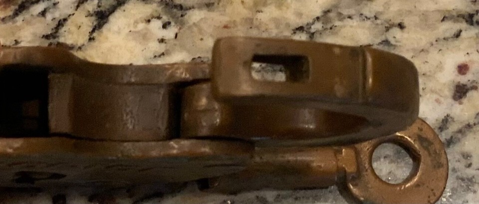 Vintage Police Brass PadLock w/ Key Law Enforcement Rare Antique Lock ...