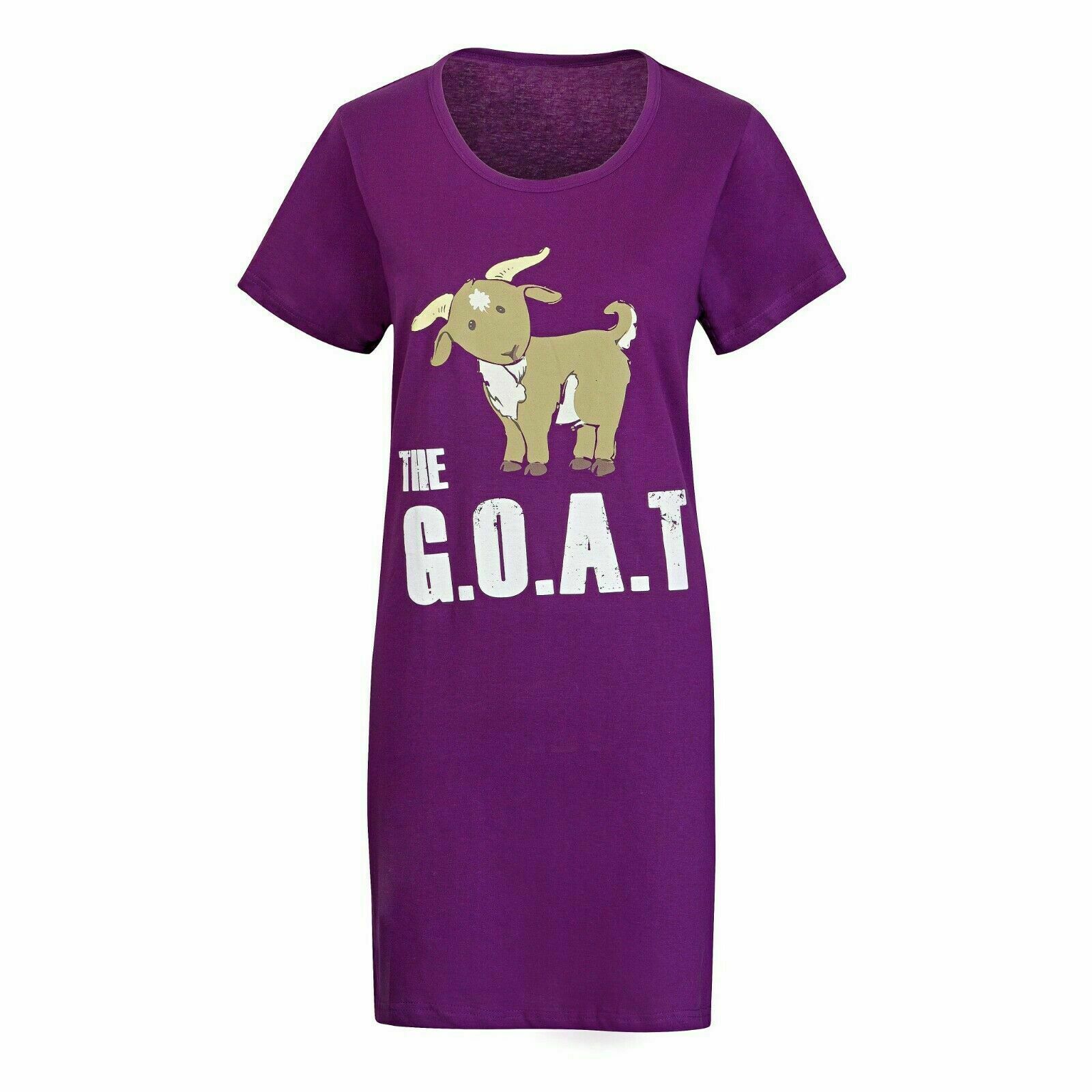 Ladies Night Shirt Printed Nightie Knee Length Cotton Lounge T Shirt ladies-night-shirt-printed-nightie-knee-length-cotton-lounge-t-shirt