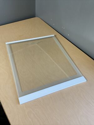 NICE! GENUINE OEM FRIGIDAIRE GLASS MEAT PAN CRISPER DRAWER SHELF COVER ...