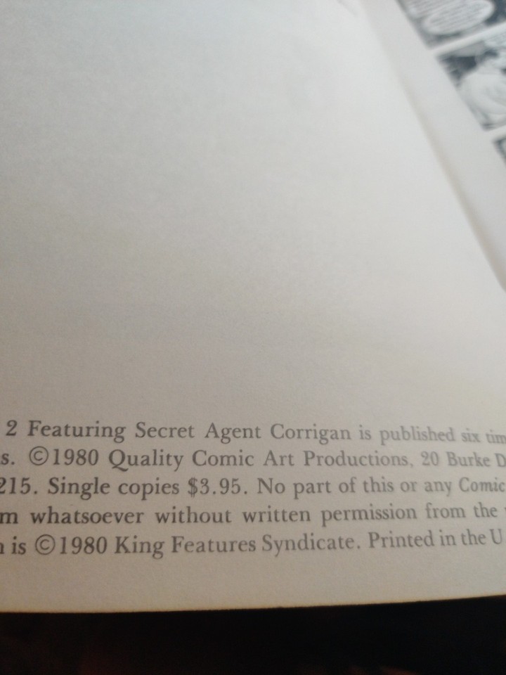 1980 Comic Art Showcase #2 Secret Agent Corrigan Book 1 Al Williamson ...