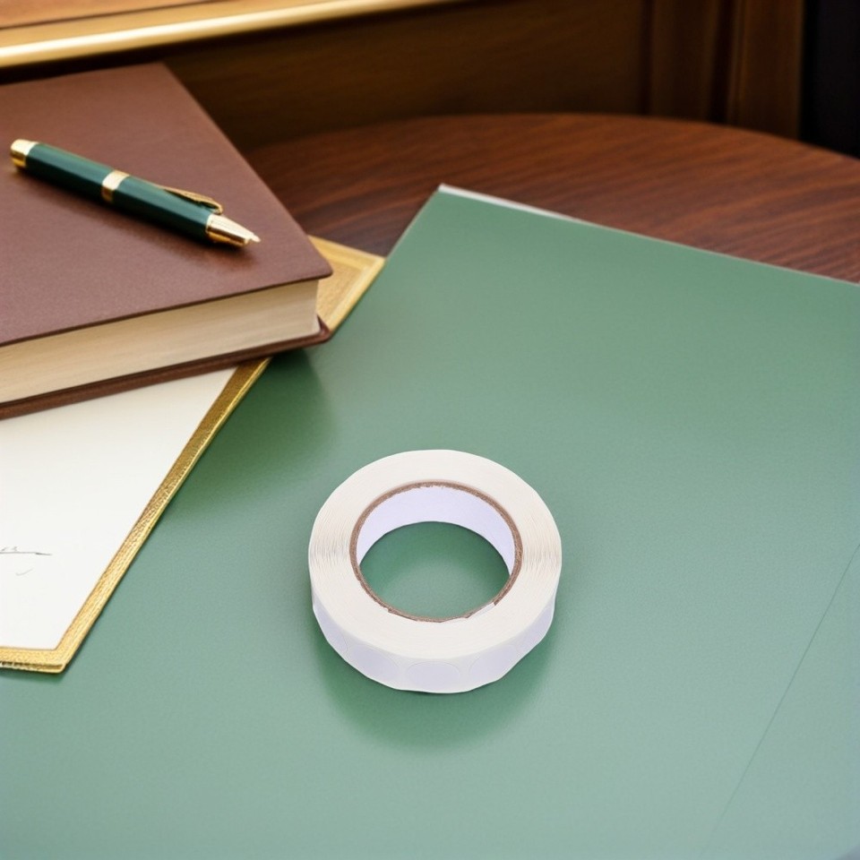 6 Rolls White Color Coding Dot Labels Paper Stickers Round Blank Tag ...