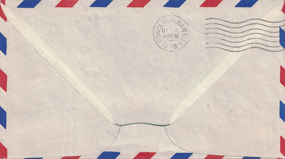 1948 Seattle, Washington AMF First Flight Cover with Cachet to Honolulu ...