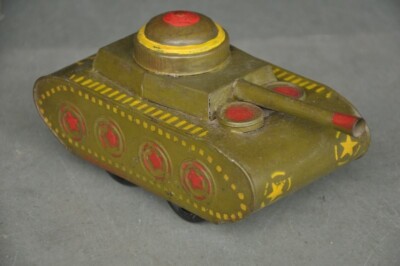 Vintage Green Litho Wind Up Tank Tin Toy , Collectible | eBay