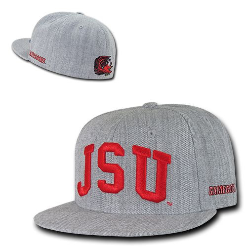 JSU Jacksonville State University NCAA Fitted Flat Bill Baseball Cap ...
