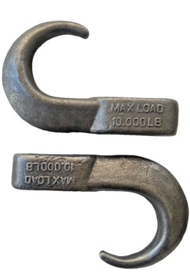 2 pieces Drop Forged Tow Hook Hooks 10,000 Pound Duty 2 holes for 3/8 ...