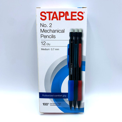 Staples Mechanical Pencils No. 2 Soft Lead Comfort Grip Medium 0.7mm ...
