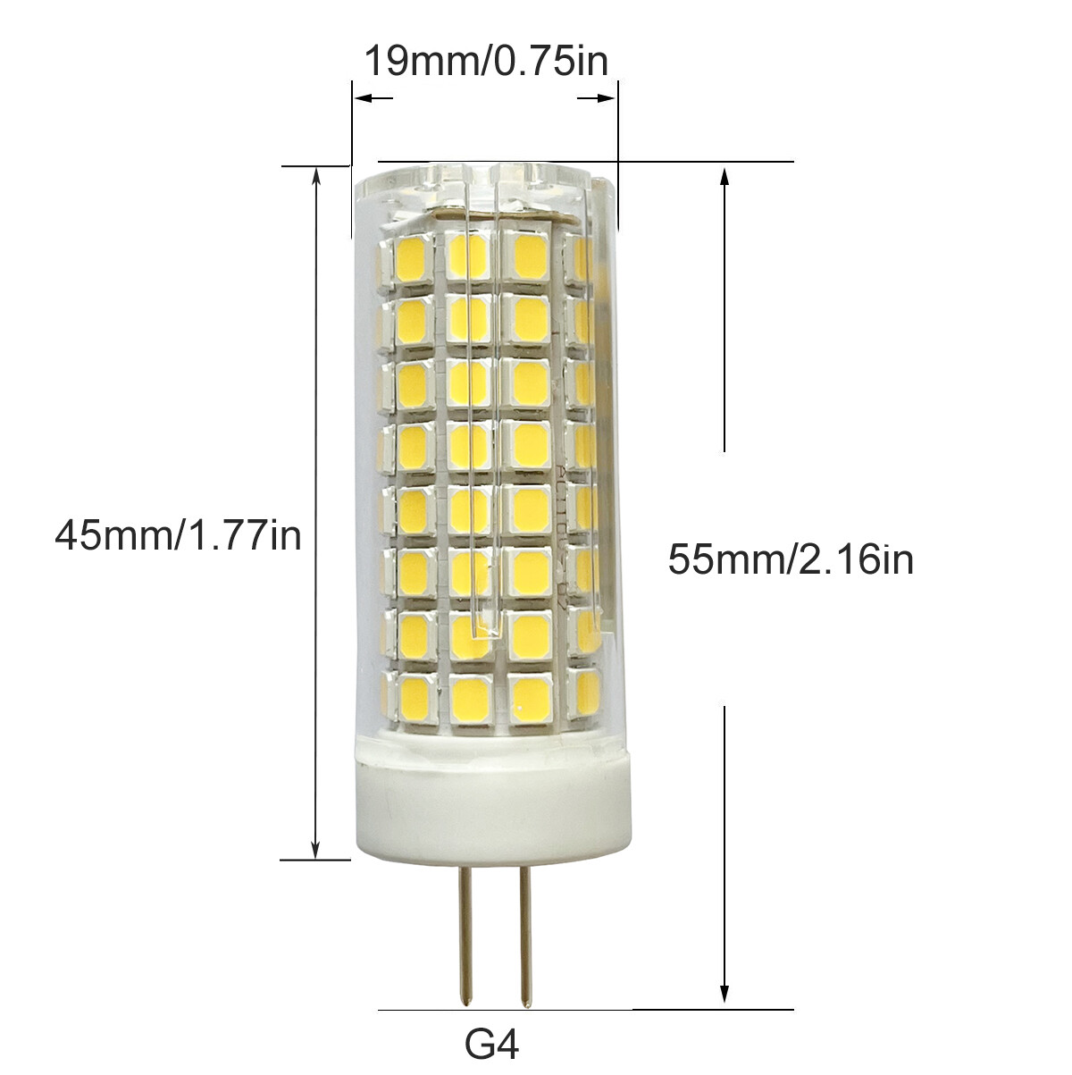 G4 Bi-Pin Base LED Bulb 120V Dimmable 7W Warm White 3000K Lamp Home ...