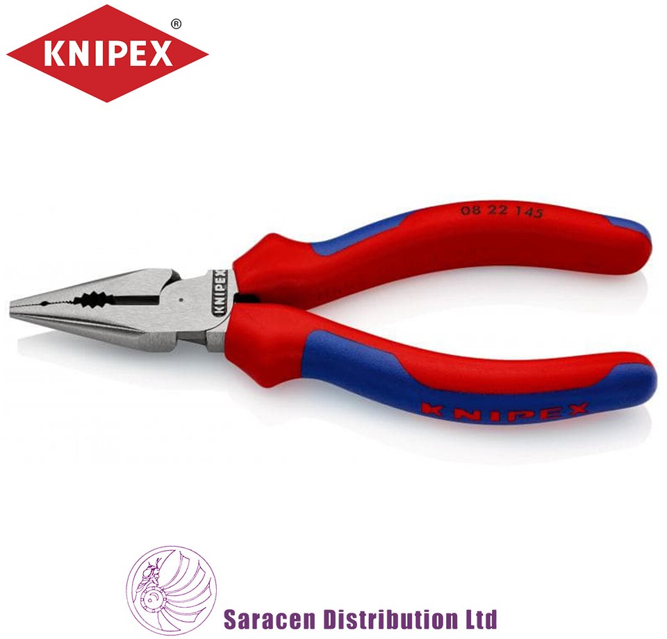 KNIPEX NEEDLE NOSE COMBINATION PLIERS , 145mm - 08 22 145 4003773078968 ...