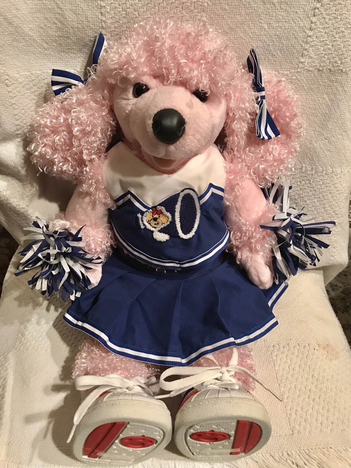 Build a Bear Pink French Poodle Plush 19" Cheerleader Outfit Stuffed ...