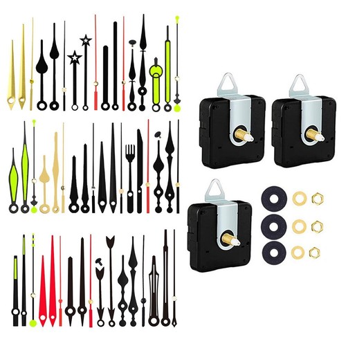 Lot m canisme horloge comprenant 3 mouvements et 6 paires d'aiguilles d corati | eBay