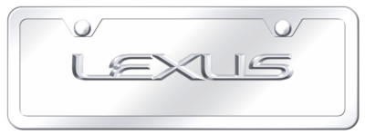 Lexus OEM Name Emblem on Mirrored Chrome Mini License Plate Official ...