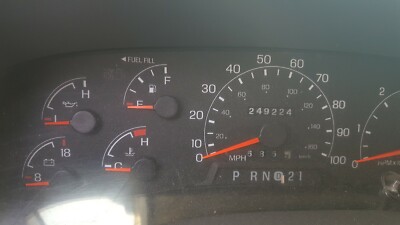 00 Ford Super Duty Excursion Gas Instrument Speedo Tach Gauge Cluster ...