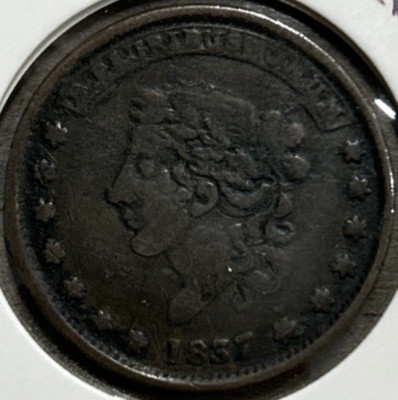 1837 Not One Cent Millions For Defense Token Error Coin w/Die Rotation ...