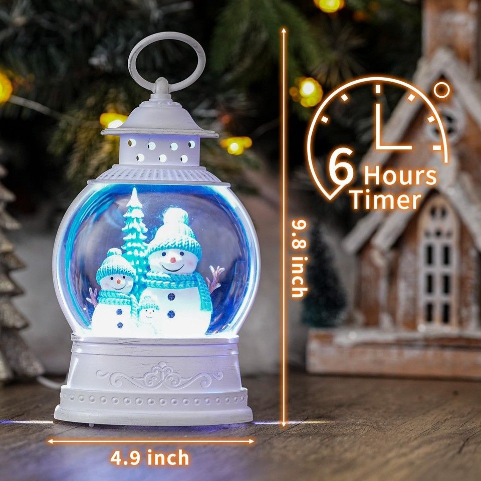 Christmas Snowman Snow Globes, Snowman Family Musical Snow Globe ...