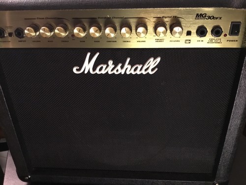 Marshall Combo Amp, MG30 DFX With Digital Effects 10" Spk, Solid State ...